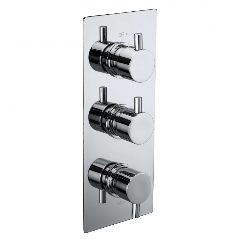 Pure Chrome 3 Way Concealed Thermostatic Shower Valve